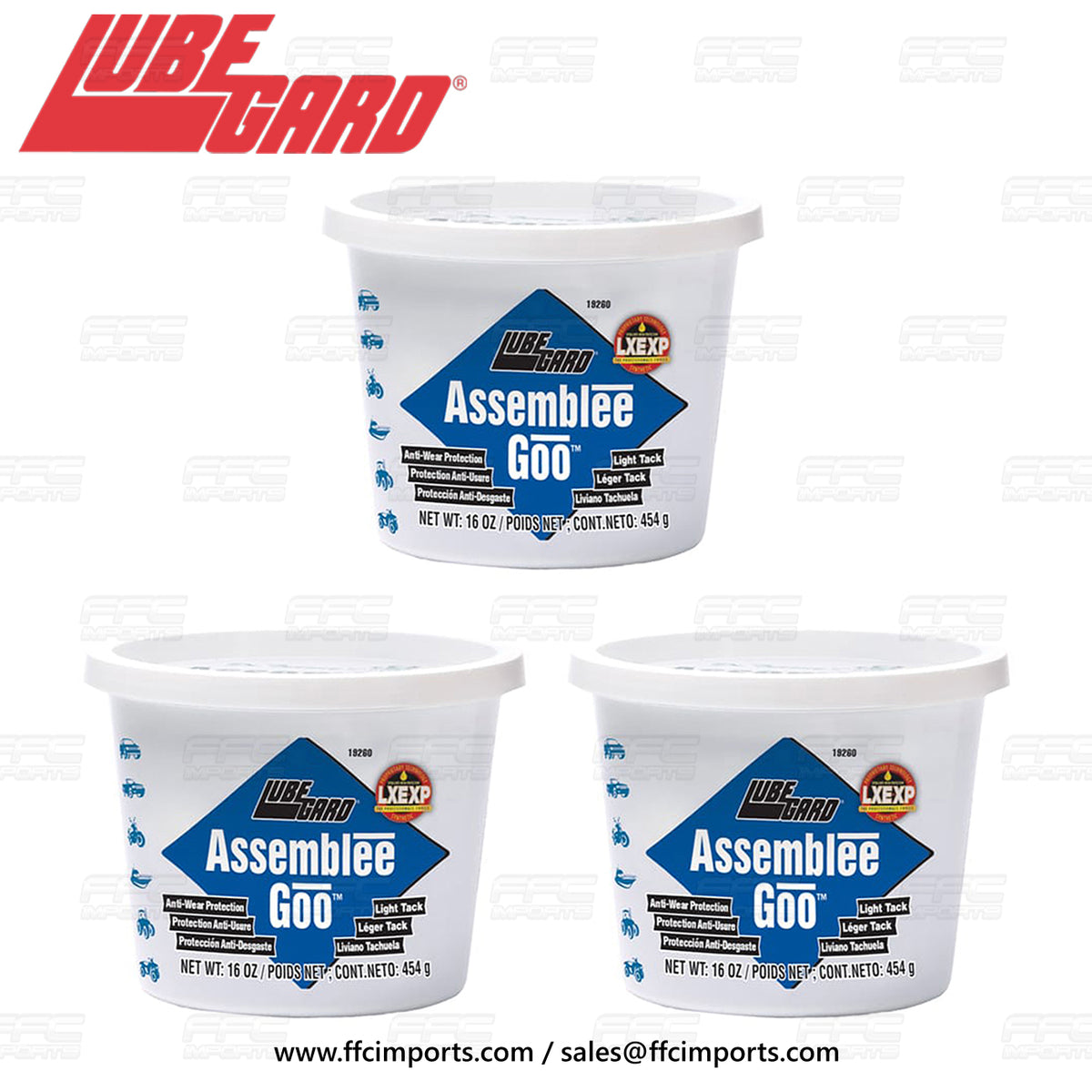 LUBEGARD 3 Dr Tranny Assemblee GOO BLUE Transmission Assembly Lube Gre ...