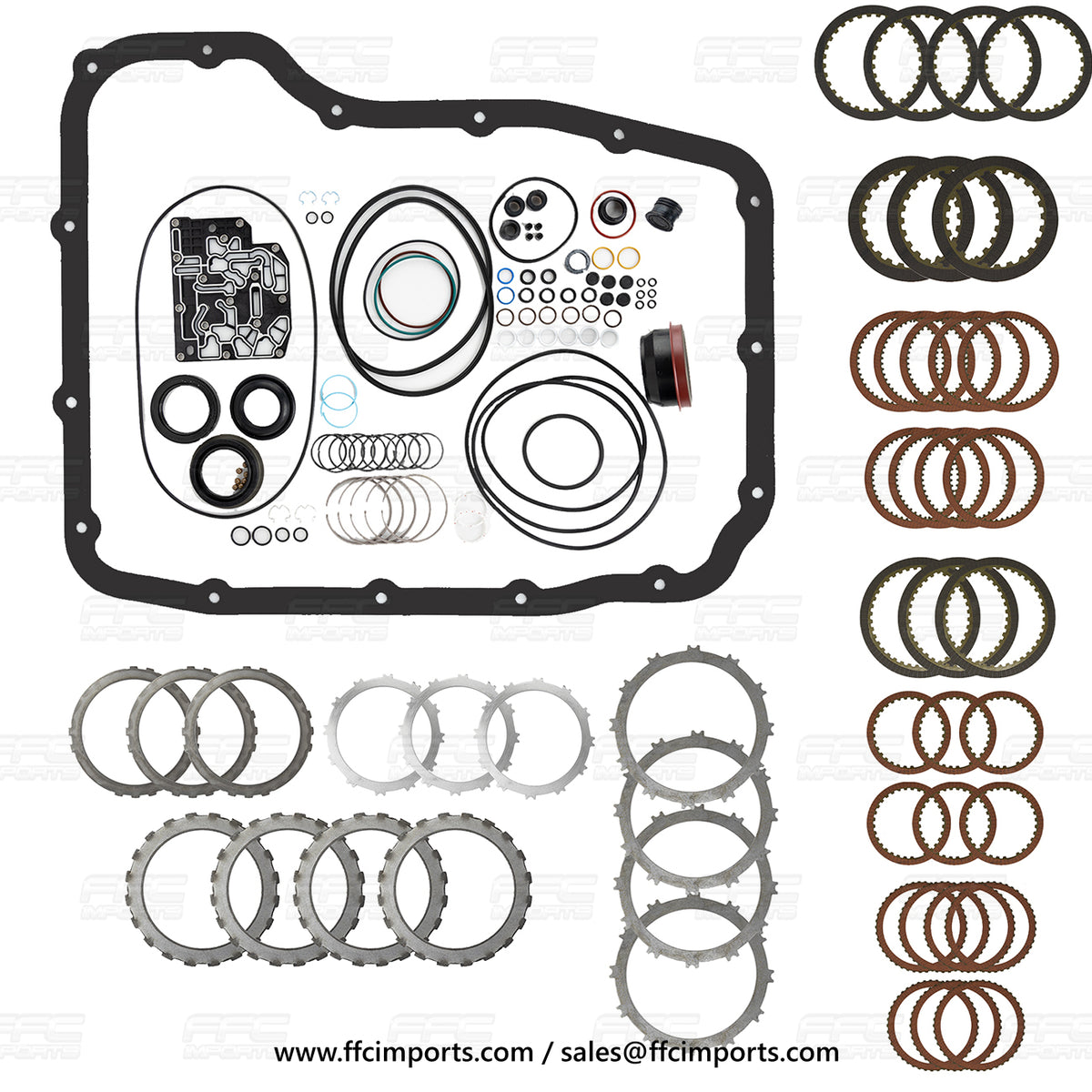 66RFE Transmission Master Rebuild KIT 14-UP with Gaskets Friction Stee ...