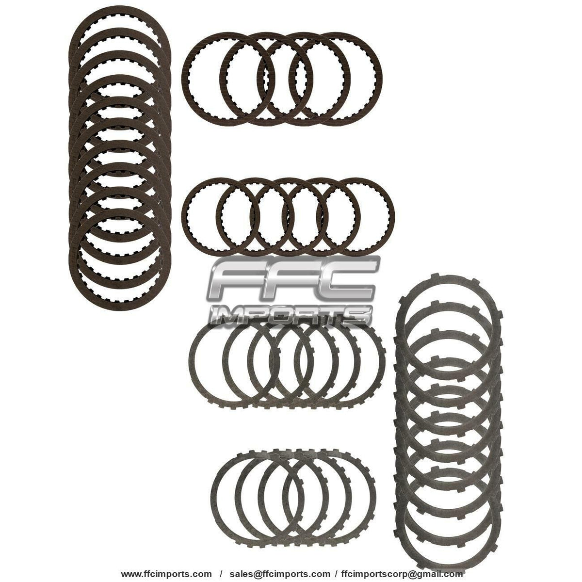 A604 40TE 41TE 41TES Transmission FRICTION & STEEL Clutch Plates SET 8 ...