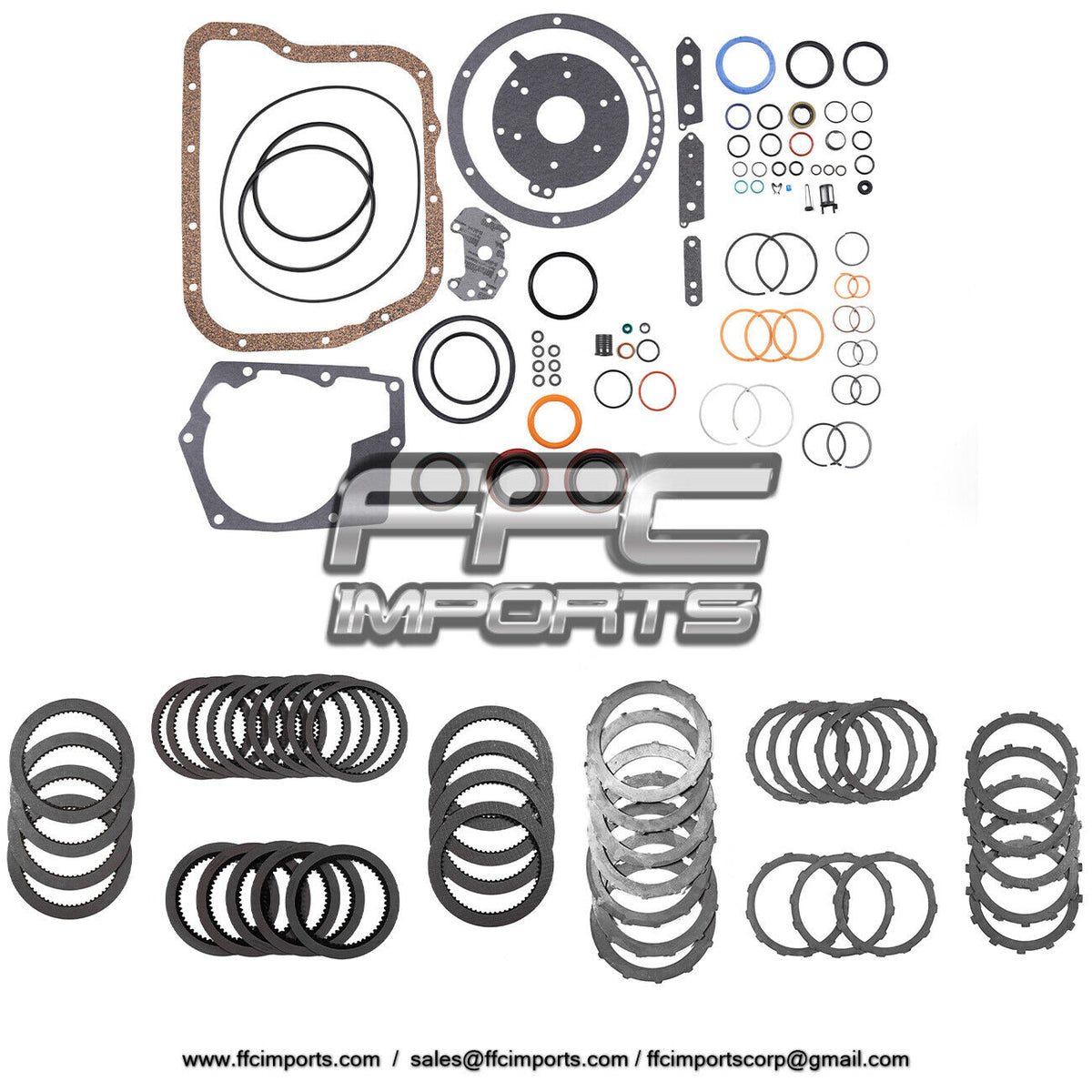 A518 46RE A618 47RE Master Rebuild KIT 98-02 Gasket Friction Steel Clu ...